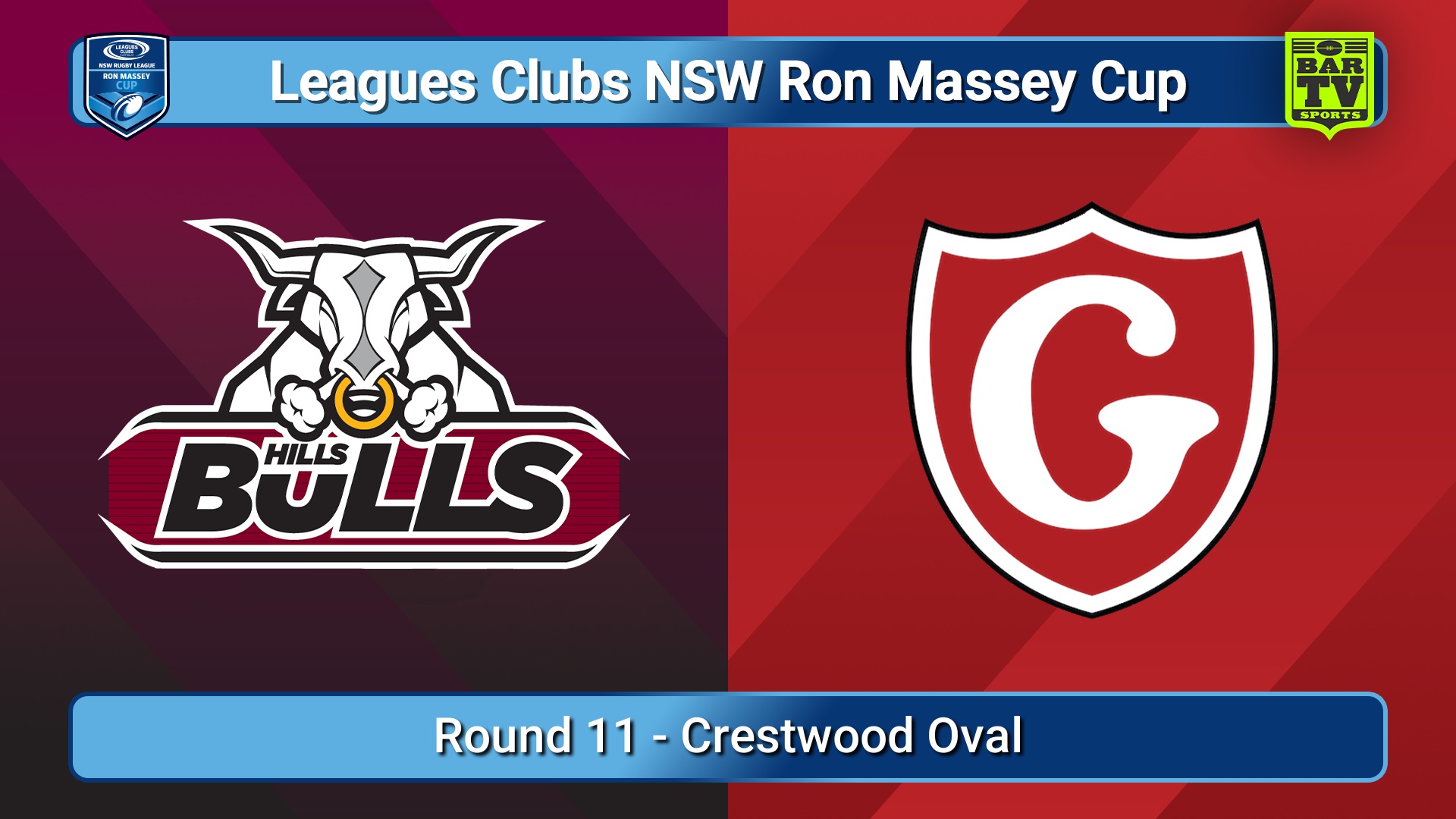 Ron Massey Cup Round 11 - Hills Bulls v Glebe Dirty Reds